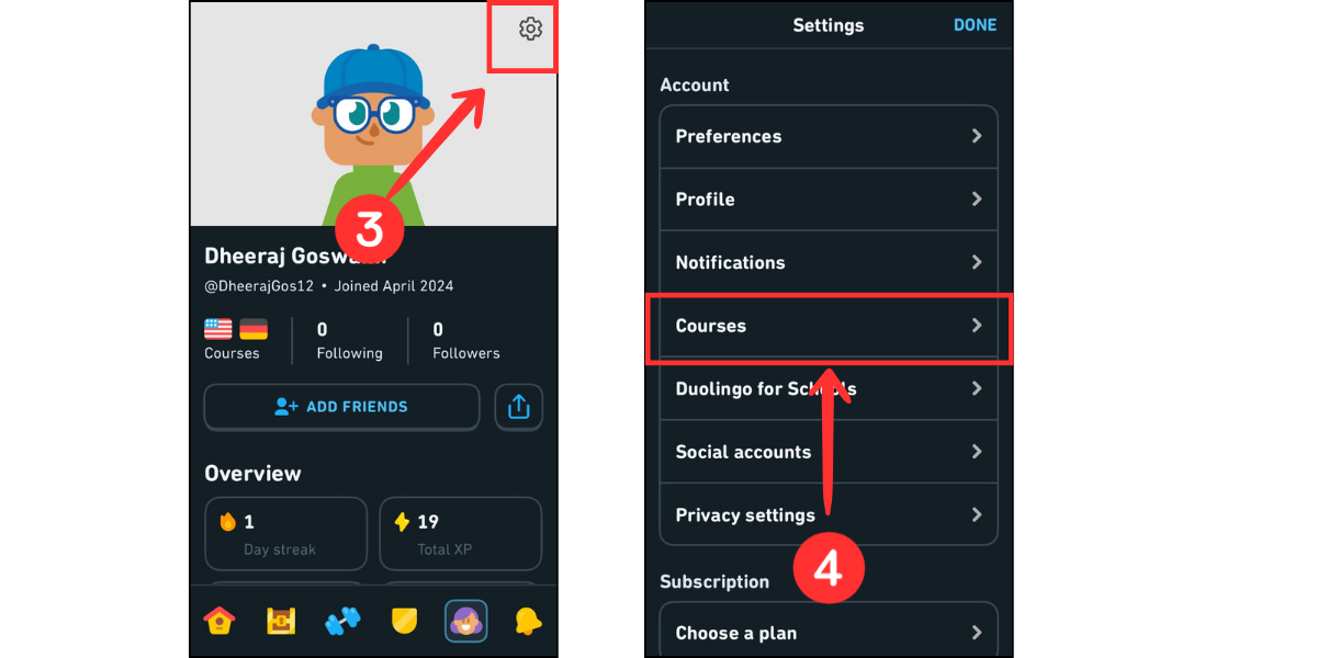How To Remove A Course On Duolingo (2024) - Duo Corner